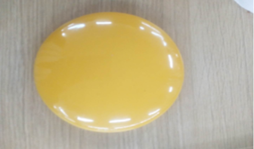 Yellow ceramic round street reflective bump, 15 cm — جعفر شوب