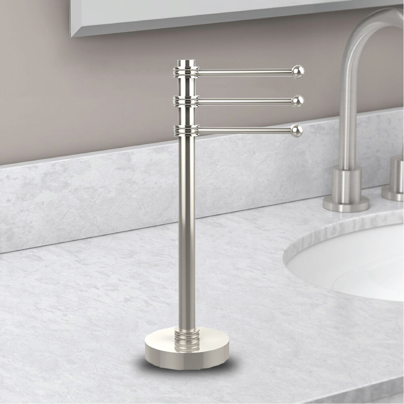 ستاند تعليق بشاكير ثلاثي من ARMN Delta - فضي