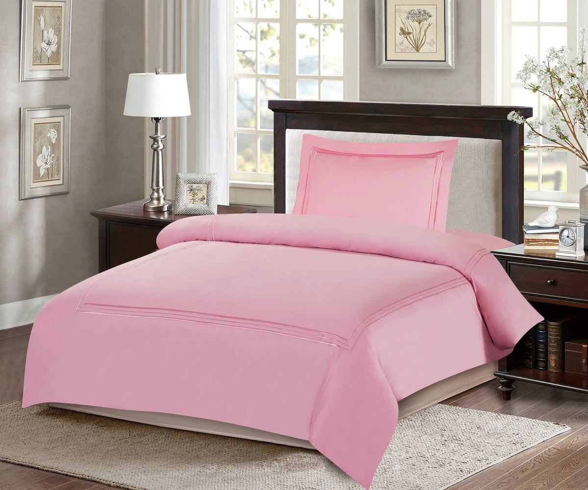 طقم بيت لحاف بدون حشوة مفرد 3 قطع من ARMN Naturesoft - زهري