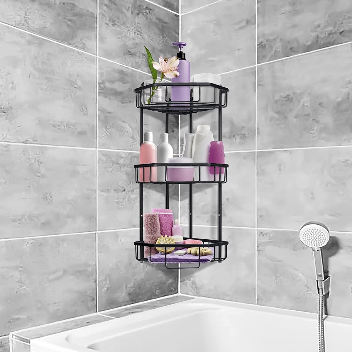 ستاند زاوية بـ3 رفوف ألمنيوم من ARMN Space - أسود — جعفر شوب