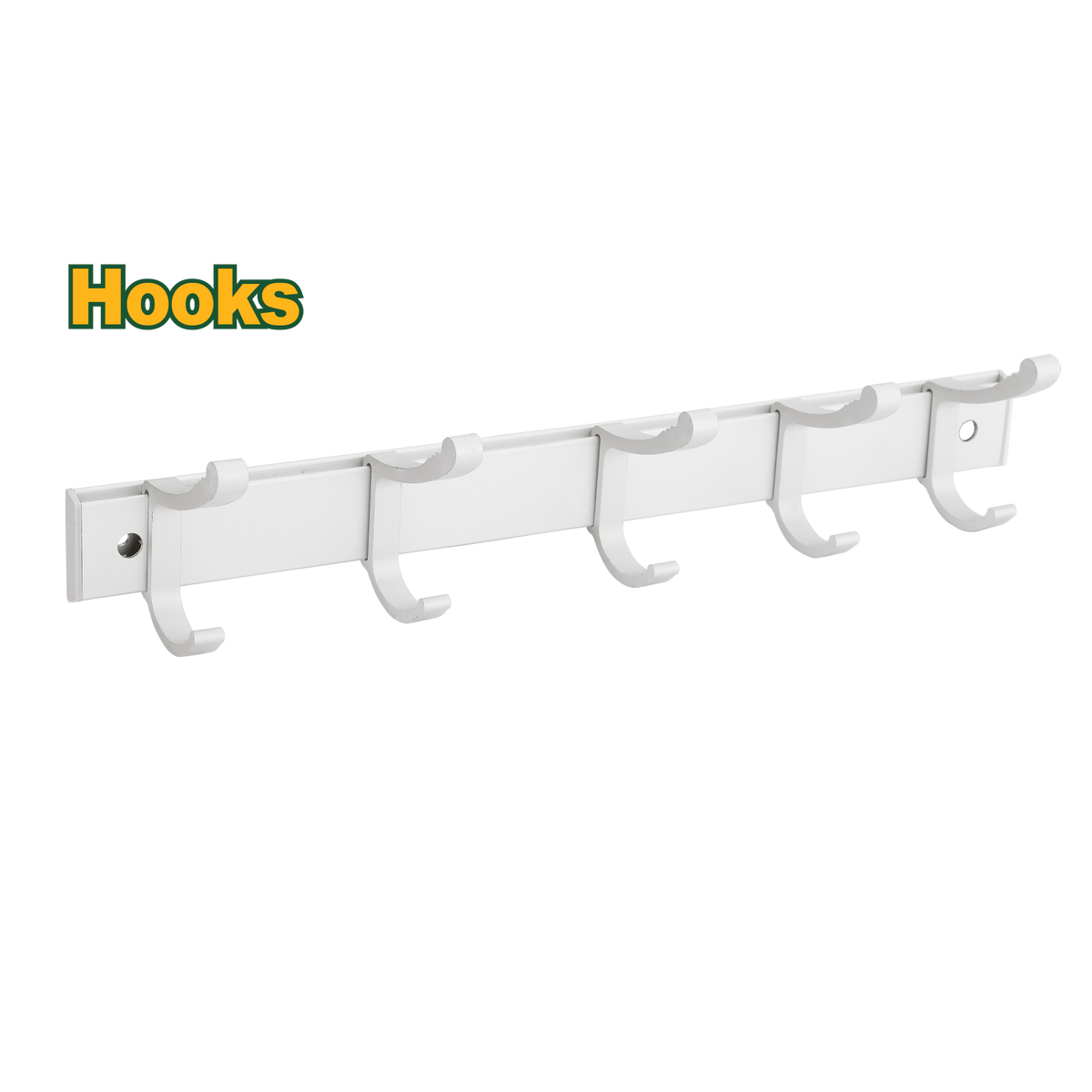 JADEVER Wall Mounted Multi Hook Rack – 5 Hooks, Space Aluminum (JDZG15
