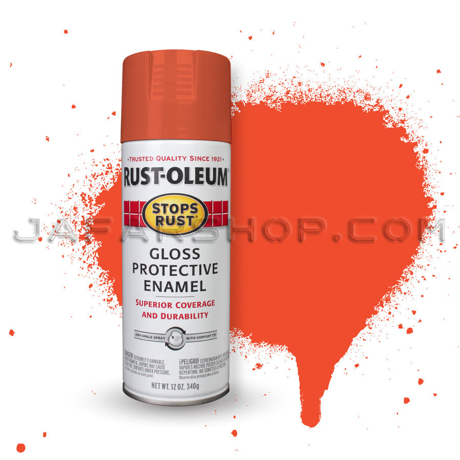 Rust-Oleum spray paint, bright orange — جعفر شوب