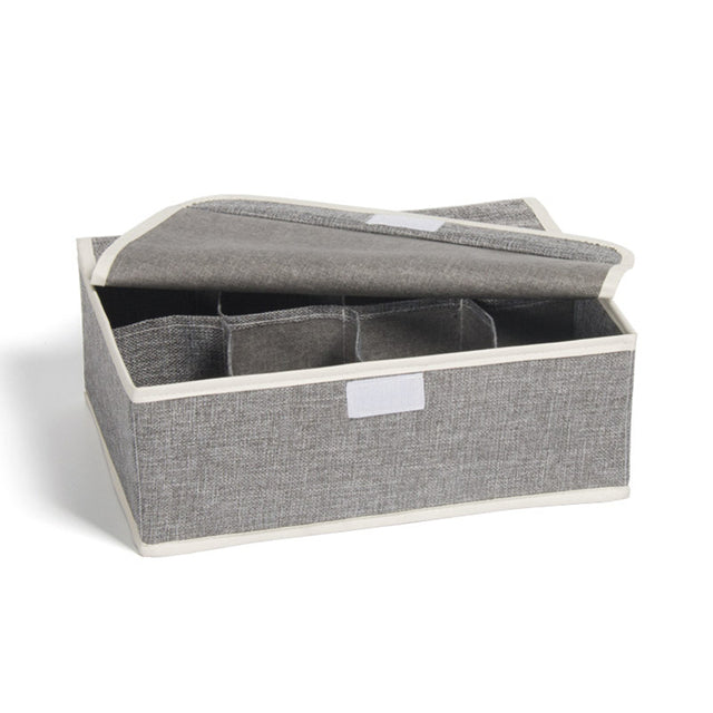 ARMN TidyFold Drawer Organizer with Lid 12*33*24 cm - Grey — جعفر شوب