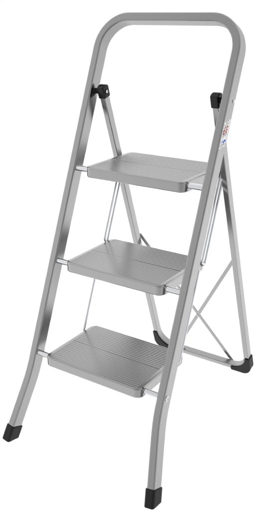 Colombo Stabil 3 Step Ladder - Silver — جعفر شوب