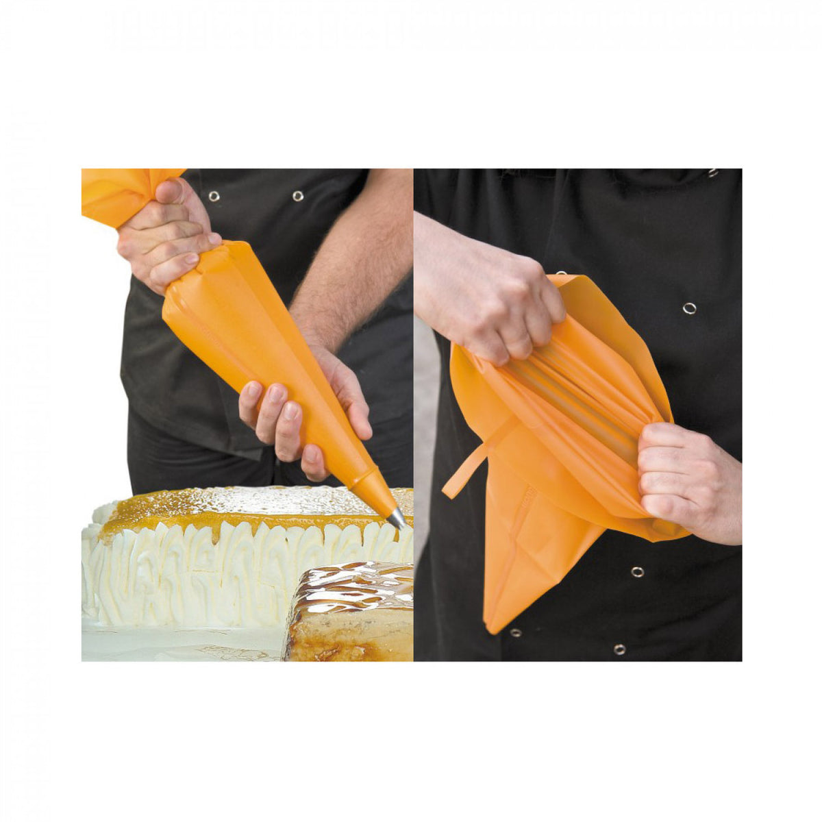Ibili Silicone Pastry and Cream Forming Bag 40cm - Orange — جعفر شوب